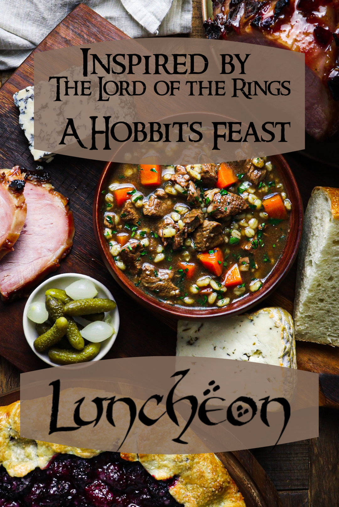 Luncheon: Ploughman's Lunch with Blackberry Tart - Rhubarb & Lavender