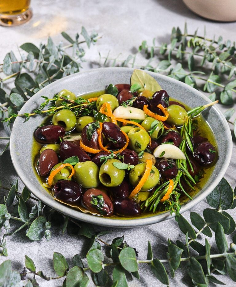 Athena: Herb Marinated Olives - Rhubarb & Lavender