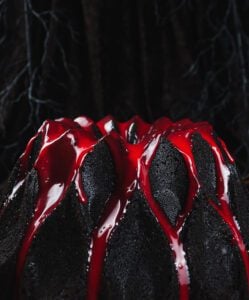 A Feast in Mordor: Mount Doom Black Chocolate Cake - Rhubarb & Lavender