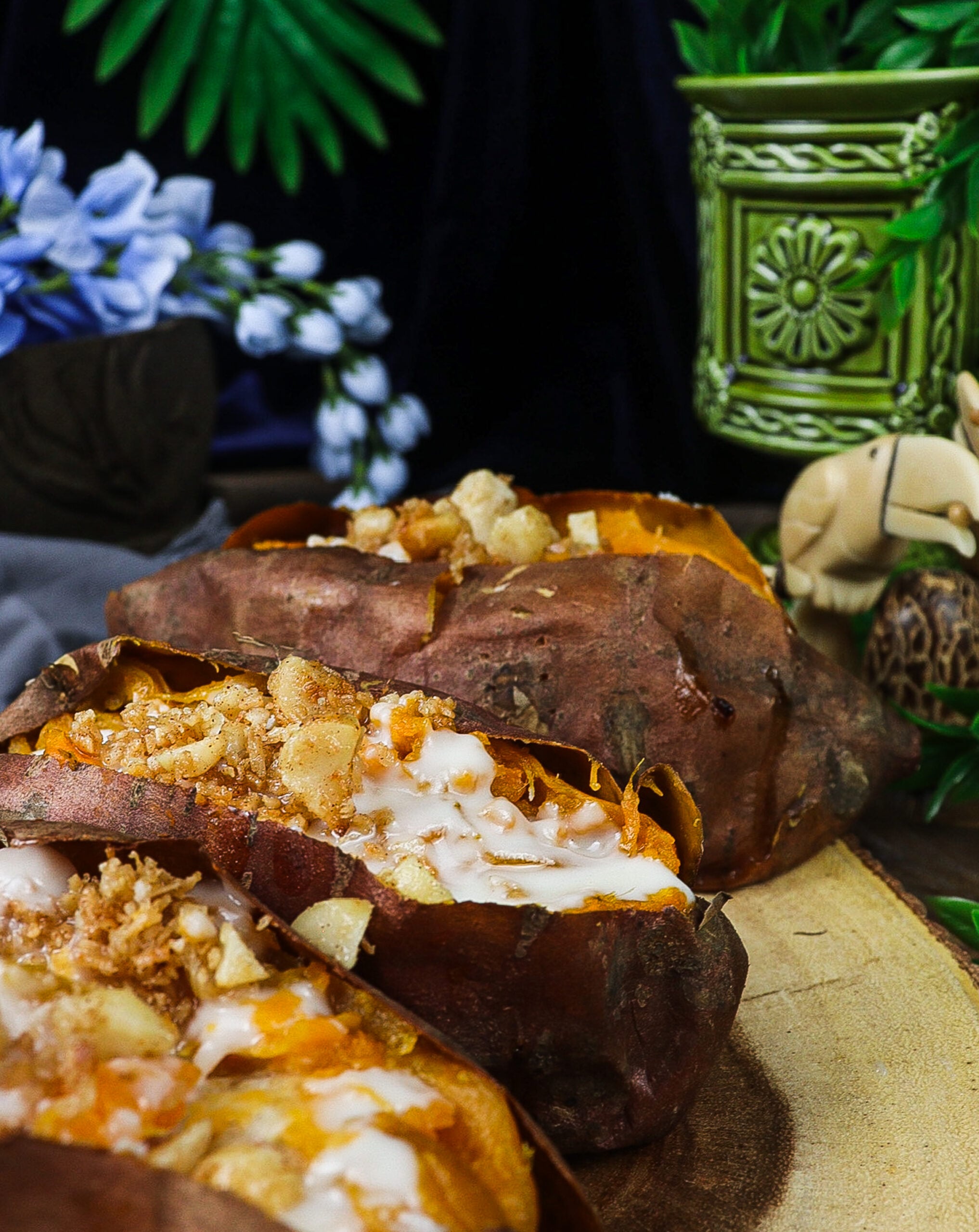 The Lost Boys' Baked Yams with Coconut Butter and Spicy Macadamia ...