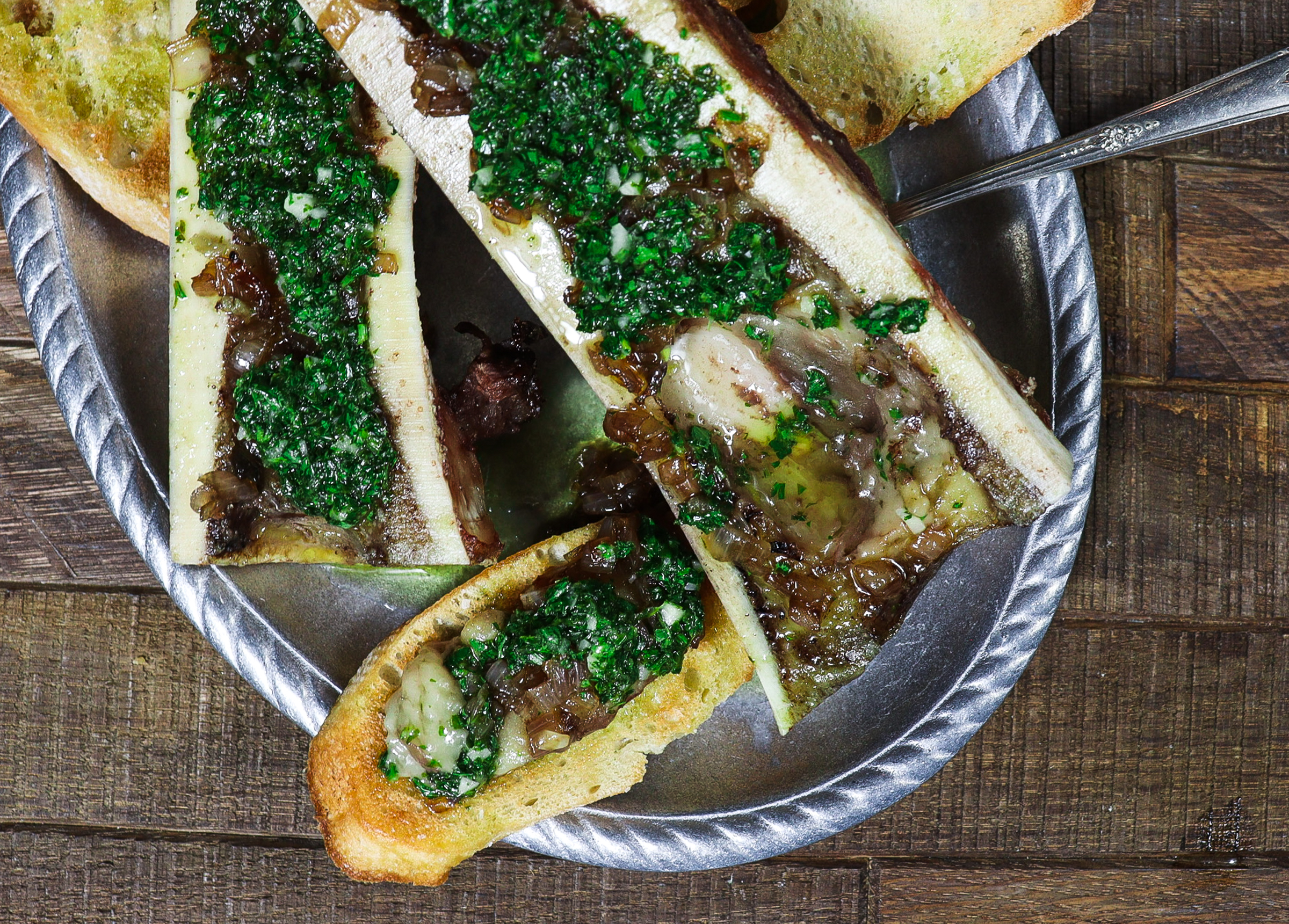 Roasted Bone Marrow with Caramelized Shallots and Gremolata - Rhubarb ...