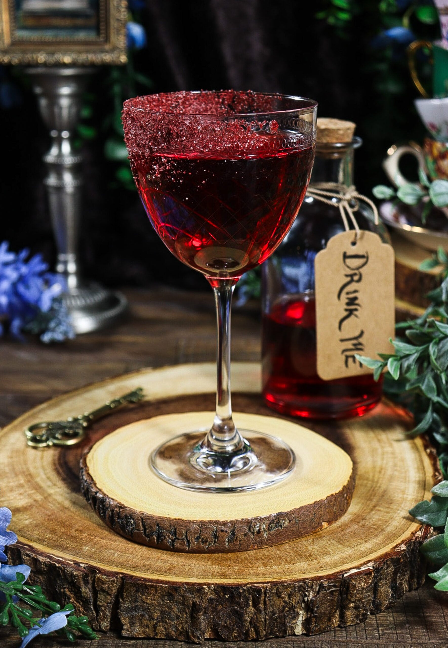 Clarified Cherry Custard cocktail - Rhubarb & Lavender