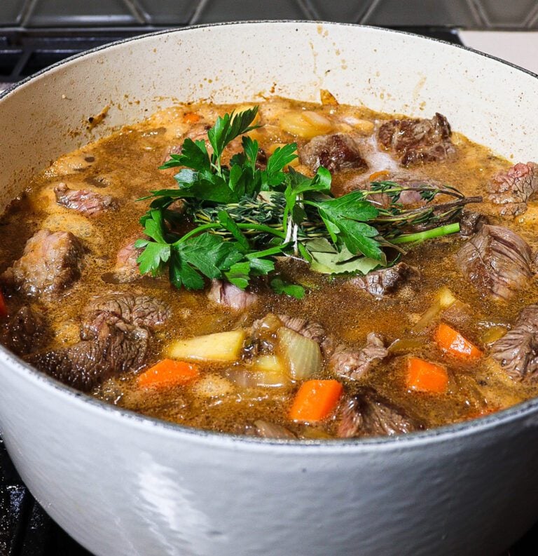 Juniper and Beer Beef Stew - Rhubarb & Lavender