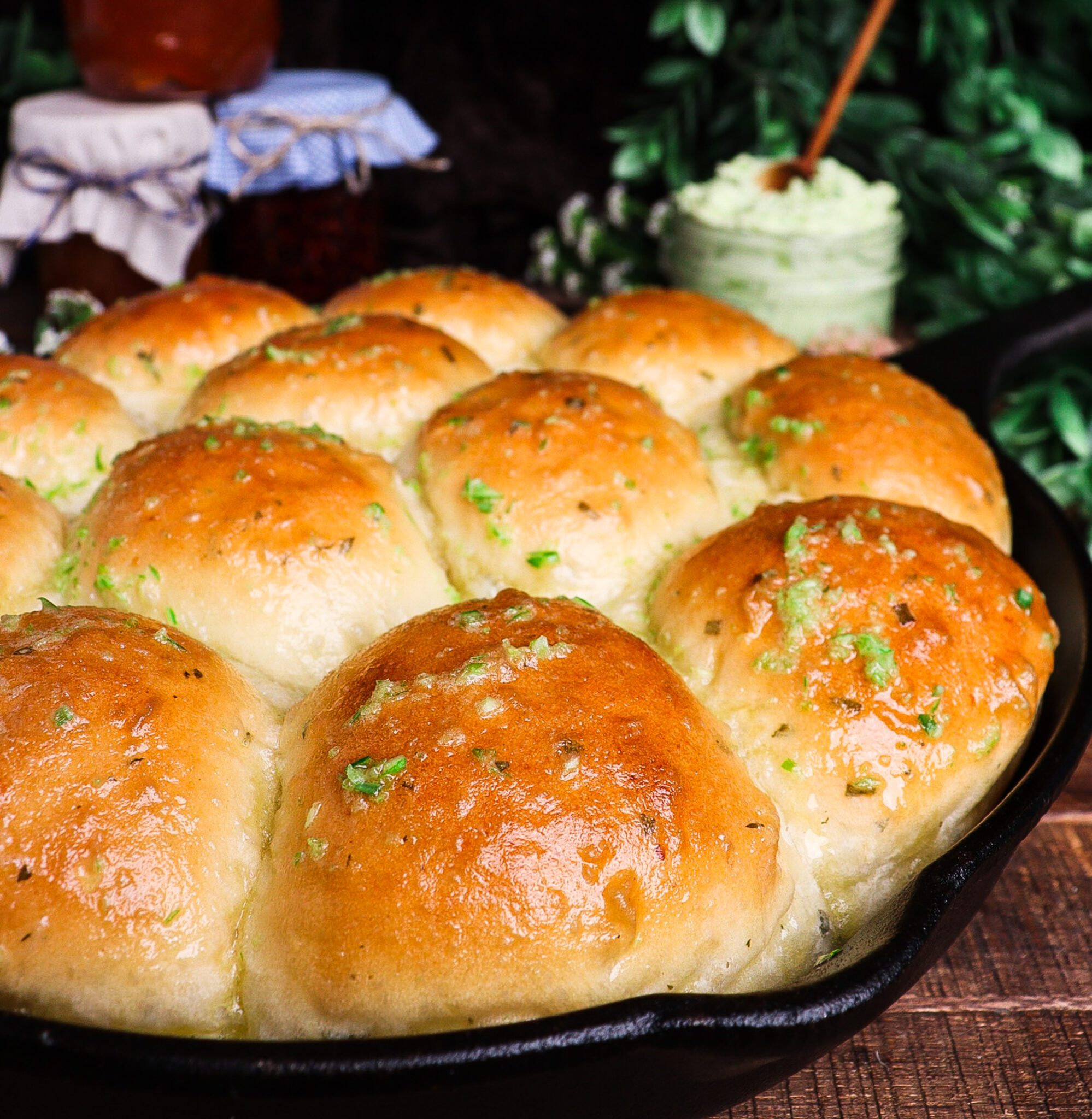 Herbed Potato Rolls | Hobbit Pantry Snack with Garlic Butter