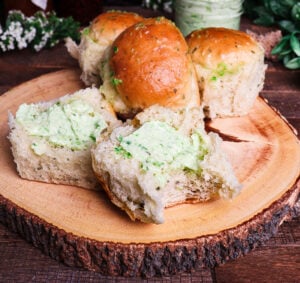 Herbed Potato Rolls | Hobbit Pantry Snack with Garlic Butter