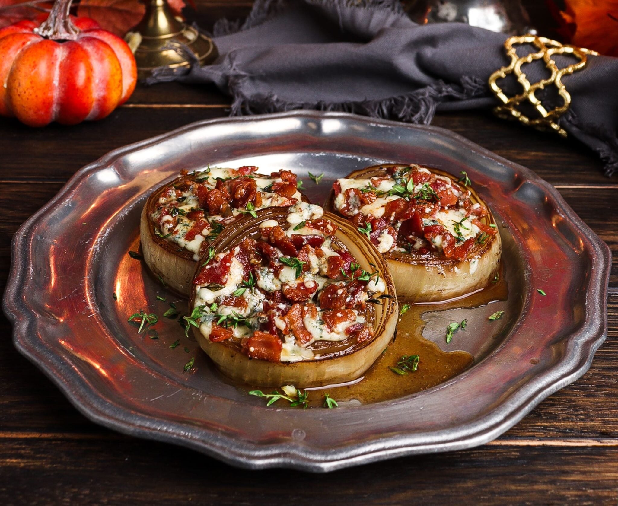 Whisky Glazed Onions with Bacon and Blue Cheese - Rhubarb & Lavender